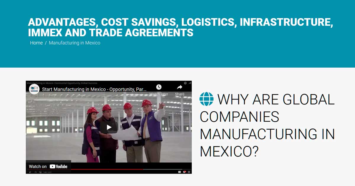 Manufacturing in Mexico: Nearshoring & Outsourcing Solutions - Co ...