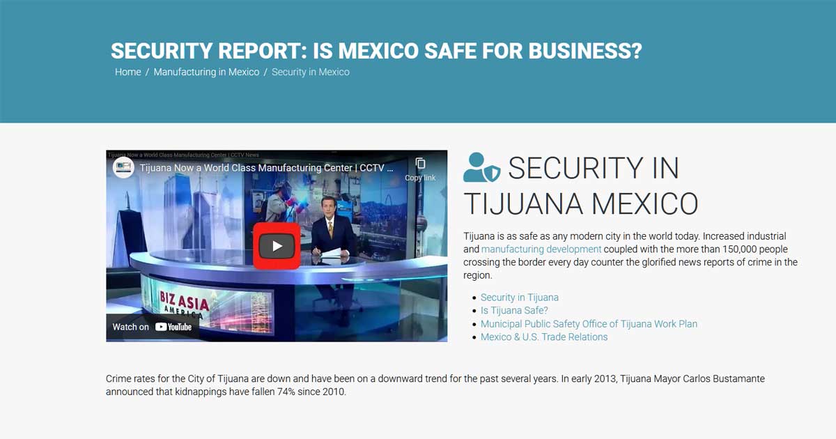 Security Assessment: Is Mexico Safe for Business? - Co-Production ...