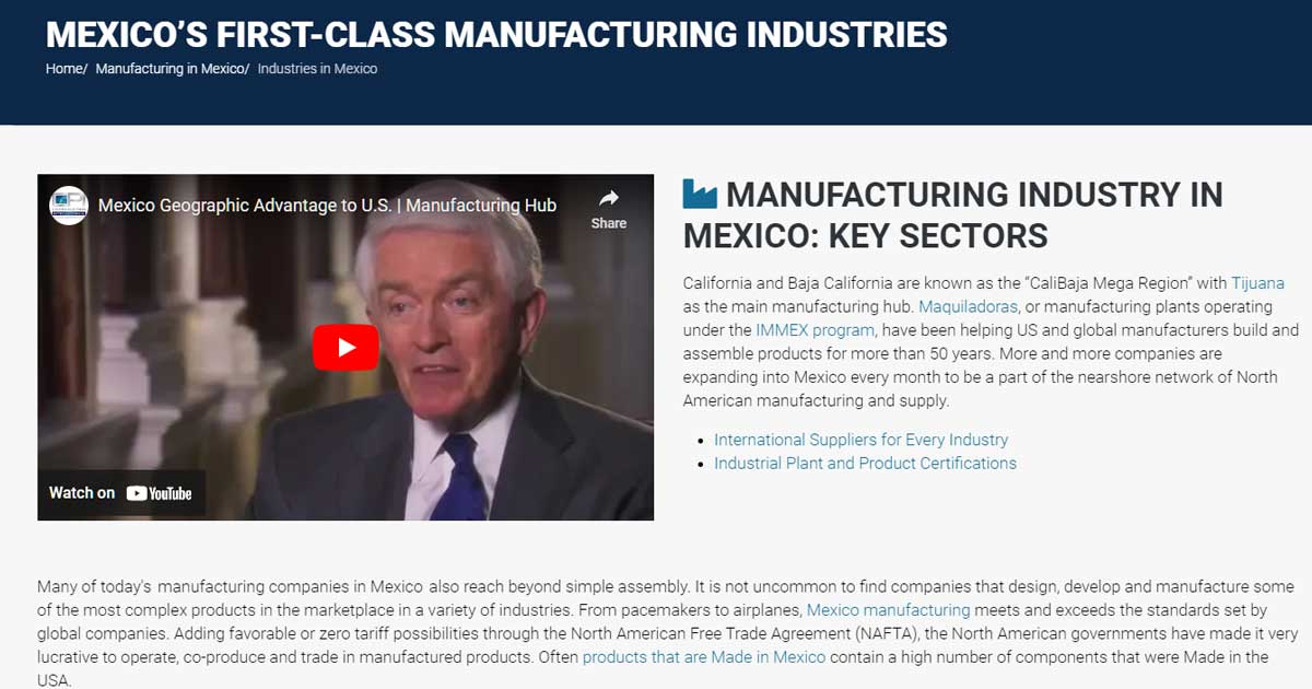 Manufacturing Industries in Mexico: Exploring Diverse Sectors - Co ...