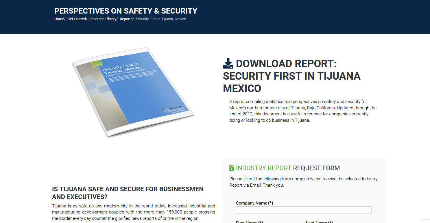 Security in Tijuana, Mexico: Industry Report - Co-Production ...