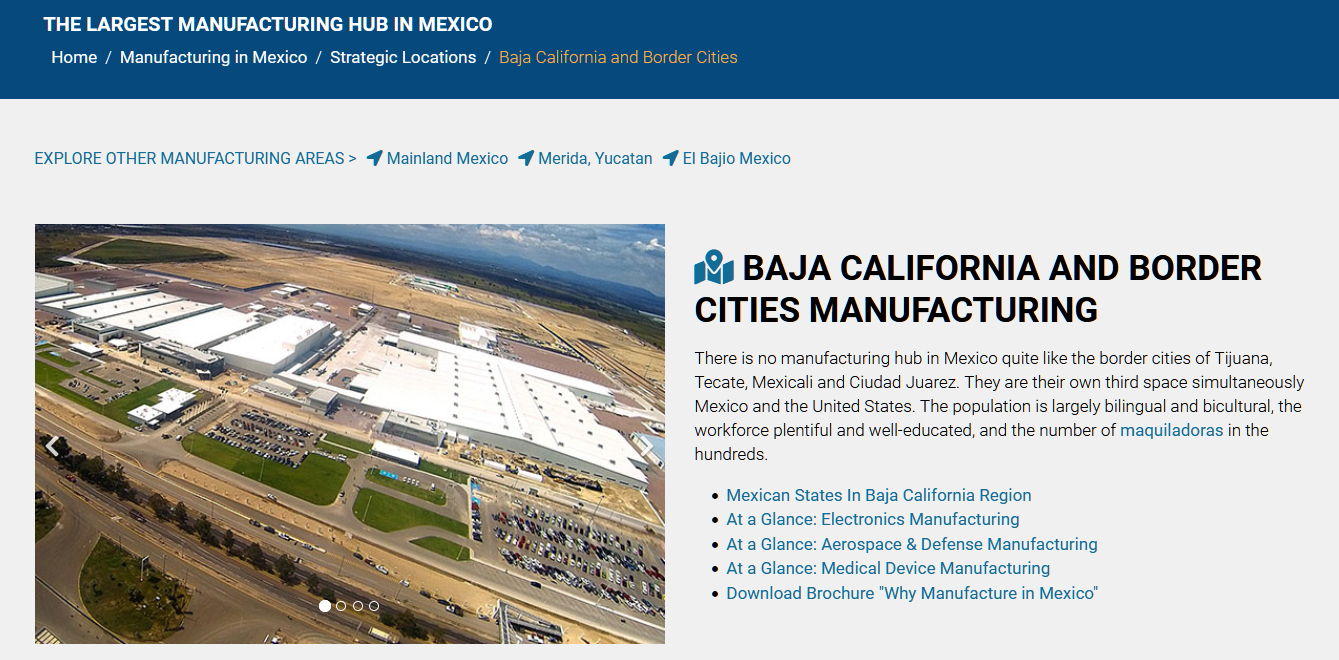 Baja California Border Cities: Strategic Manufacturing Locations - Co ...