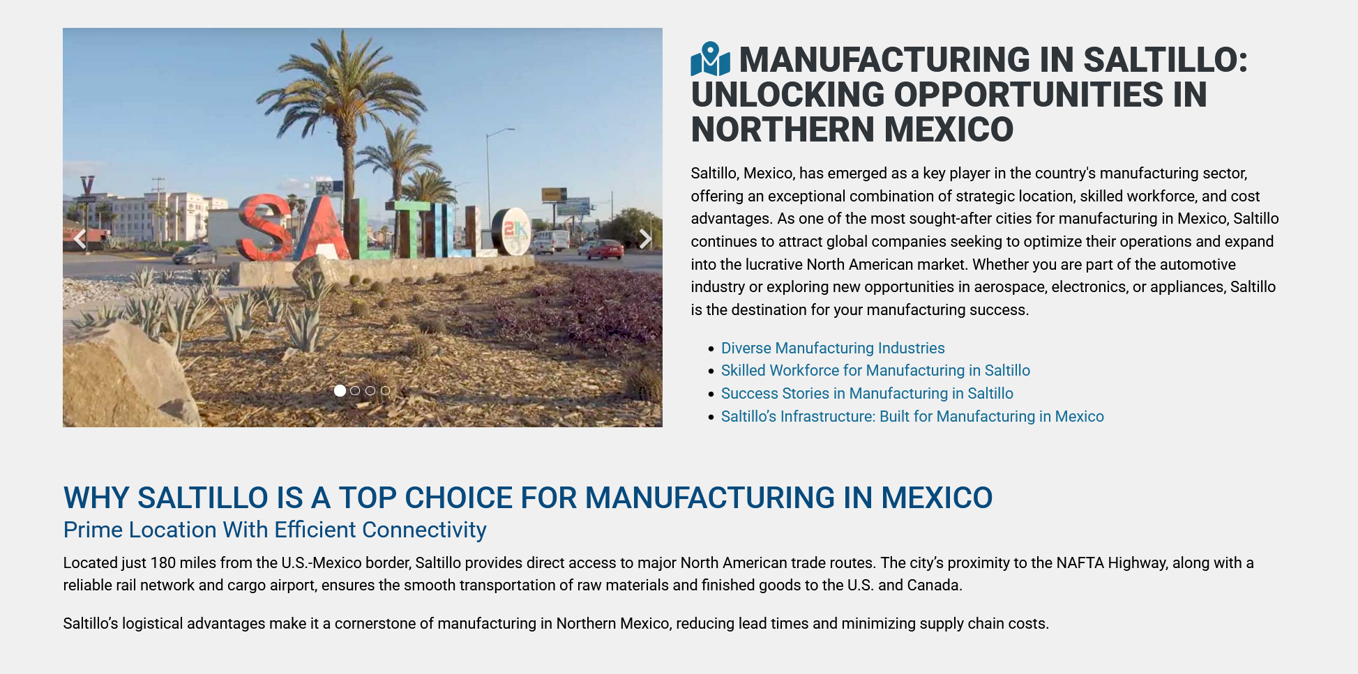Manufacturing in Saltillo, Mexico: Your Gateway to Industrial ...